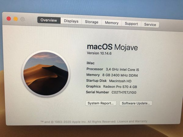5k iMAC 27" mid 2017, 8GB RAM, 1TB, RadeonPro 570